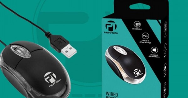 Profftech M01 Wired Optical Mouse Optik Cable USB