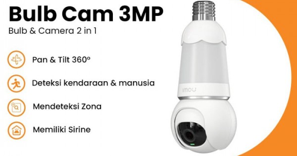 Imou Bulb Cam 3MP Smart Wireless Security Camera Bohlam Lampu E27