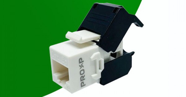 PROXP Modular Jack RJ45 Cat 5e Tolless Keystone Black