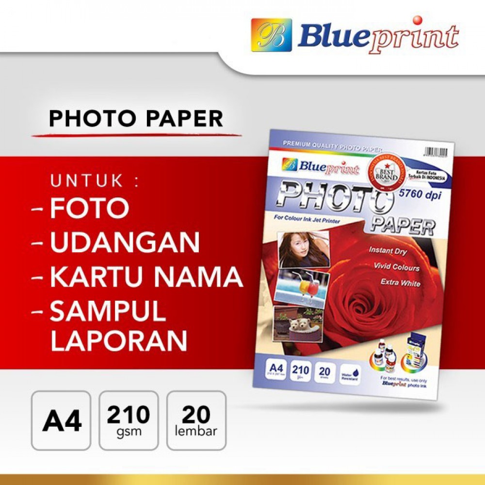 Blueprint BP-GPA4210 Photo Paper A4 Mawar