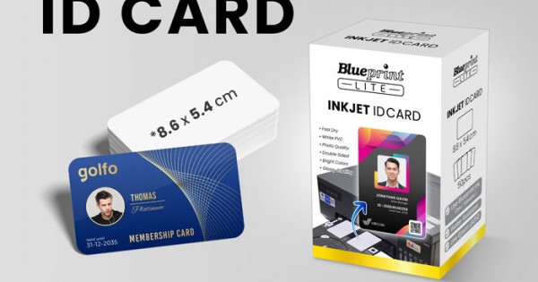 Blueprint Printable Inkjet ID Card 8.6x5.4 cm 760 Mikron Kartu Polos ...